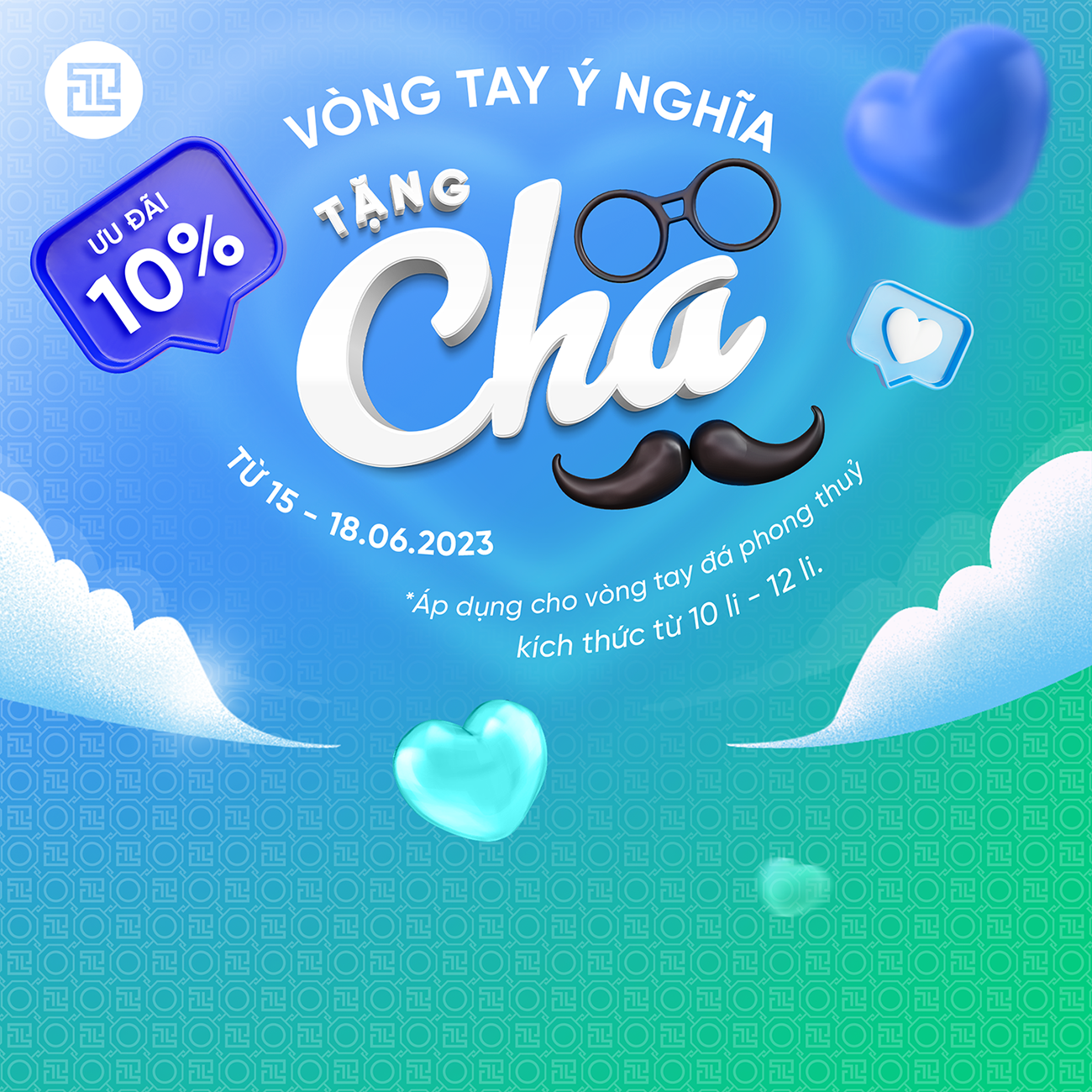 CTKM - VÒNG TAY Ý NGHĨA TẶNG CHA - Tinh Lâm JW